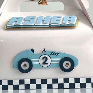 Personalized Race Car Goodie Box – Gable Party Favor – Set of 6 – Add Name & Age – Race Car ...