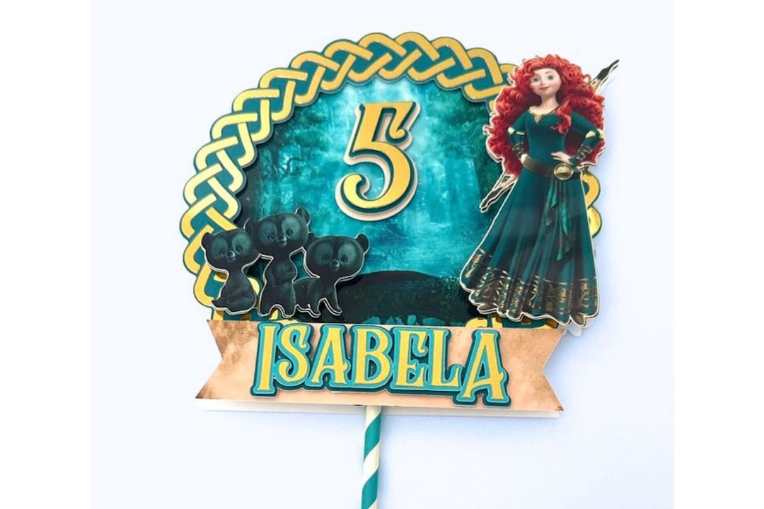Merida Cake Topper, Princess Theme - Etsy