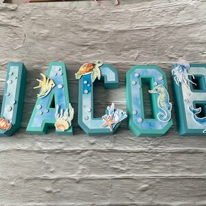 Under the Sea 3D Letters, Safari Baby 3D Letters 7" Quality Cardstock ...