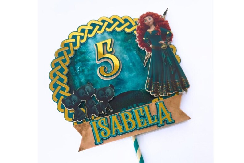 Merida Cake Topper, Princess Theme - Etsy