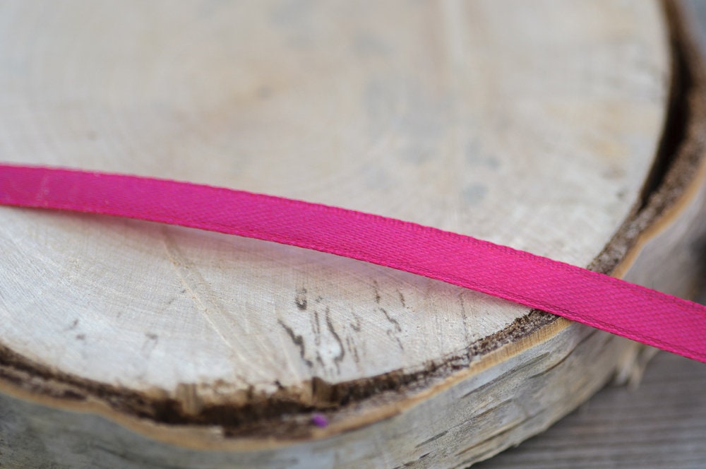 Ruby Pink Ribbon 35yard 6mm Ribbon Thin Ribbon Wedding - Etsy
