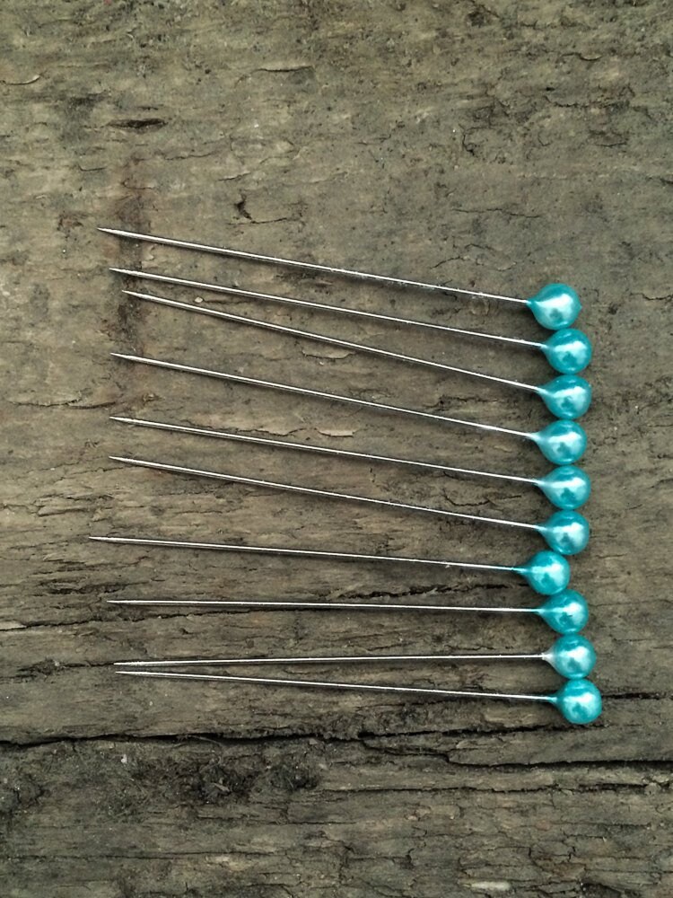 Blue Ball Point Pins Corsage Pins Blue Sewing Pins 5cm Long - Etsy