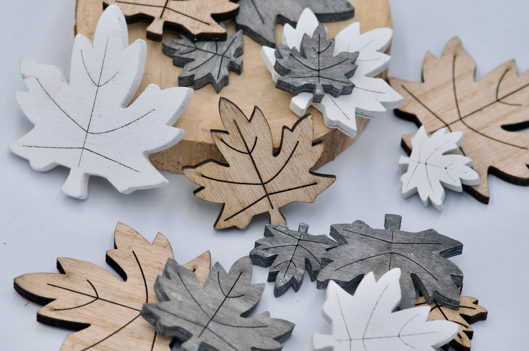 18pics Autumn Maple Leaves 3 Sizes, Mix 3 Colours, Fall Home Decor ...