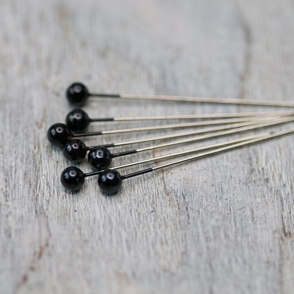 Black Head Pins - Etsy