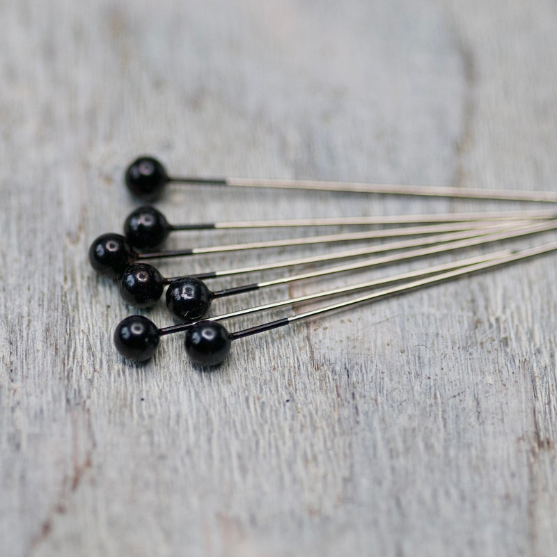 Black Head Pins - Etsy