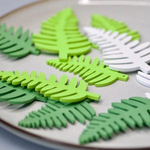 Wooden Fern Leaf Ornaments: Rustic Fall Decor, 12 Piece Set - Etsy