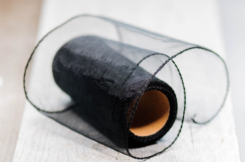 Black Wedding Ribbon Sheer Organza Ribbon 4.7 Wide - Etsy