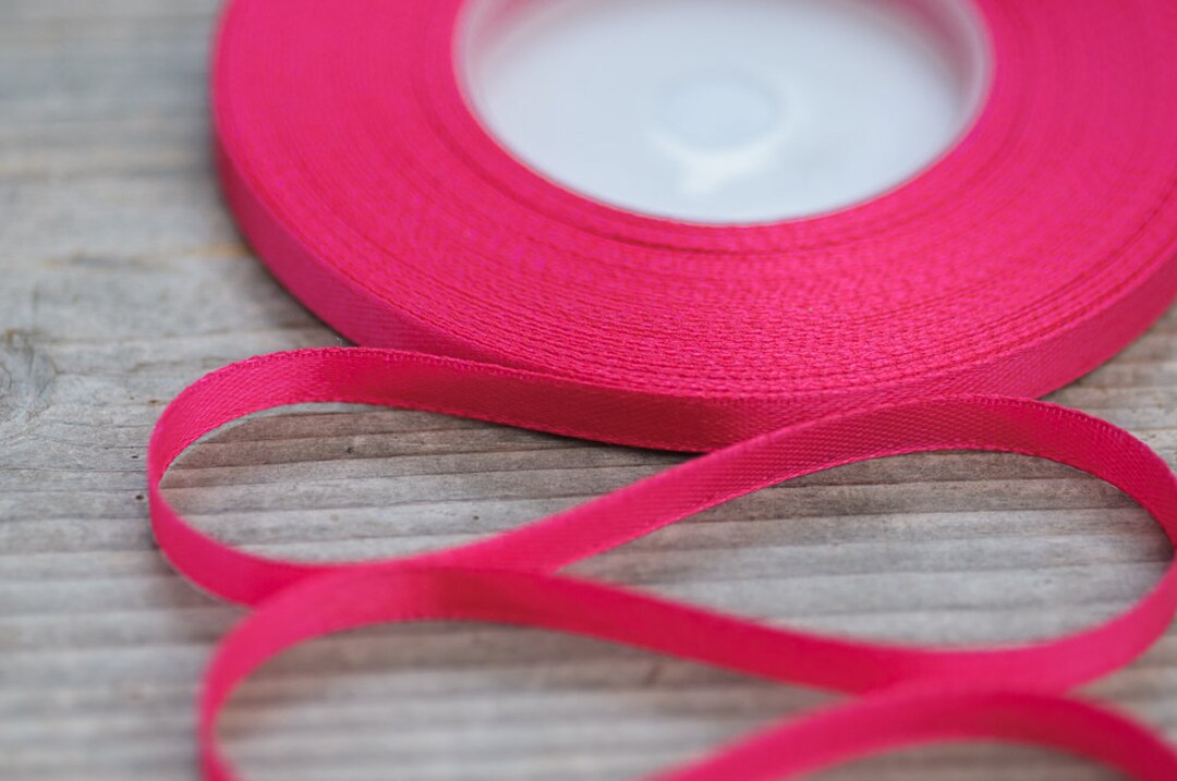 Ruby Pink Ribbon 35yard 6mm Ribbon Thin Ribbon Wedding Decorative ...