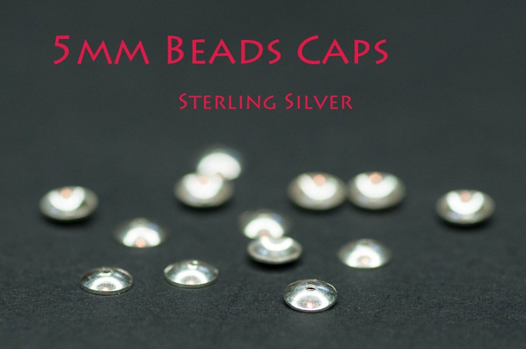 5mm Small Silver Bead Caps, Sterling Silver Findings, Jewelry Making ...