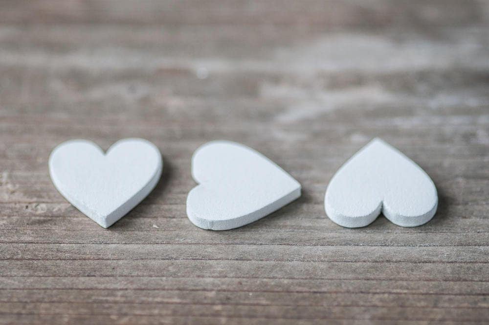 White Wooden Hearts Wedding Decor 2cm Rustic Craft Hearts - Etsy