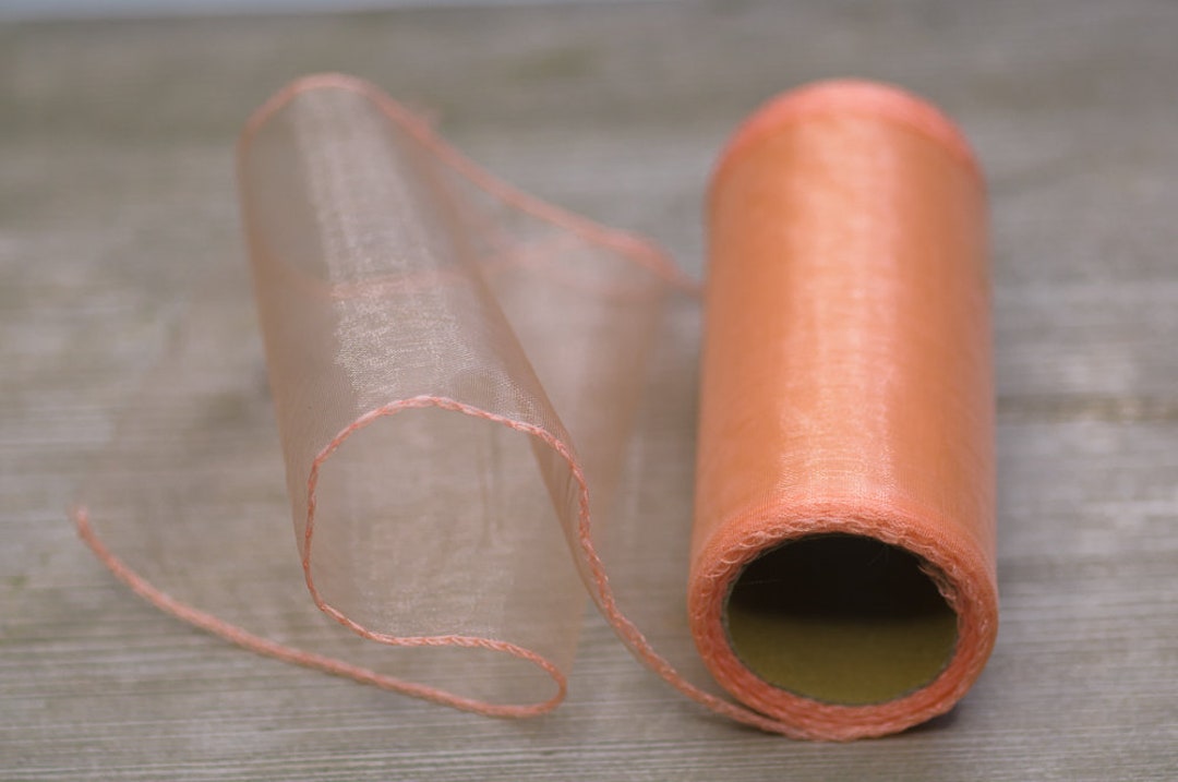 Pastel Naranja Organza Ribbon 4.7 Ancho Organza Sheer Ribbon 9.3yards ...