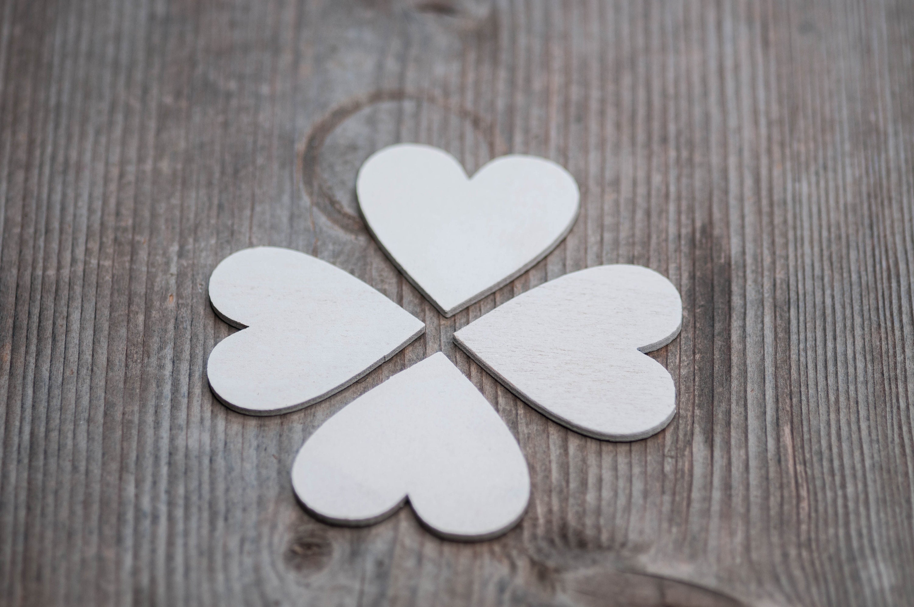 5cm White Wooden Hearts Wedding Decor Natural Rustic Craft | Etsy