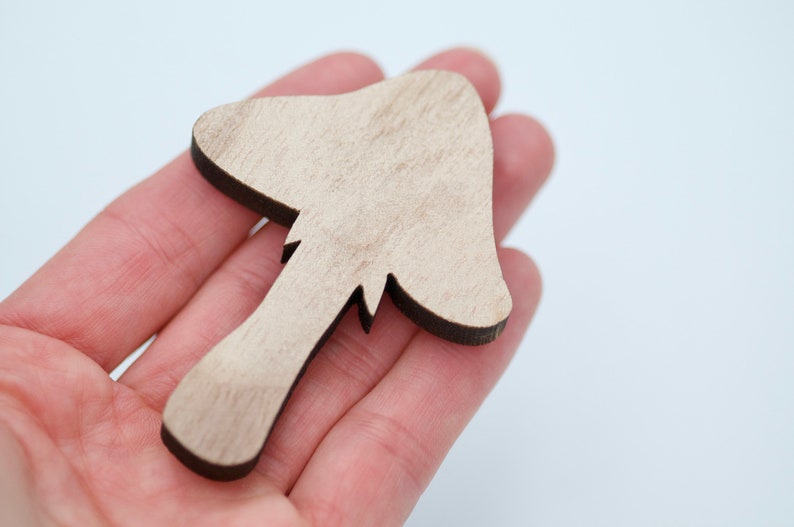 Wooden Mushroom Shapes Mix of 3 Sizes, Craft Mushroom Blanks, Wood ...