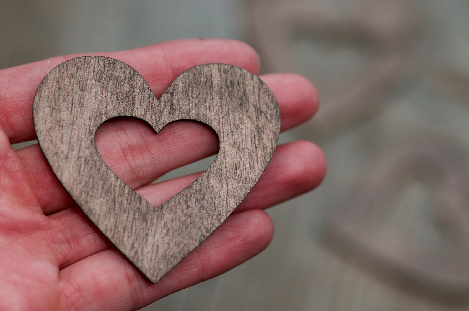 6cm Rustic Wooden Hearts Wedding Decor Natural Rustic Craft | Etsy