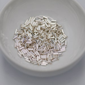 2mmx5mm Steling Silver Tube Connector, Silver Jewelry Components, Small ...