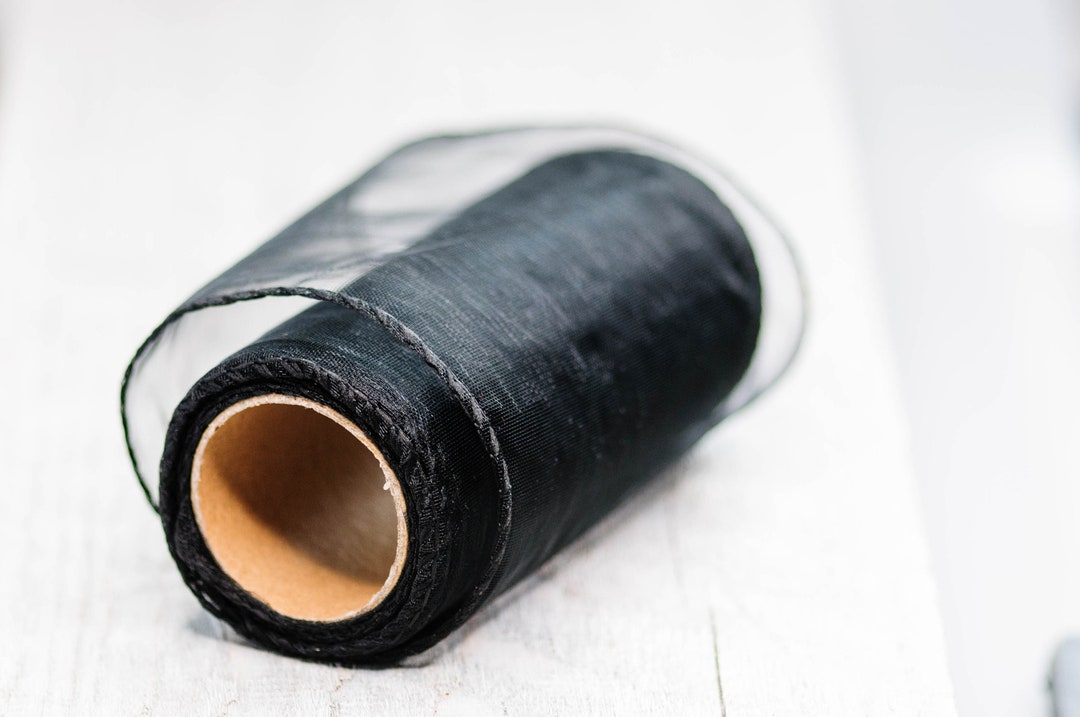 Black Wedding Ribbon Sheer Organza Ribbon 4.7" Wide Decorative Ribbon ...