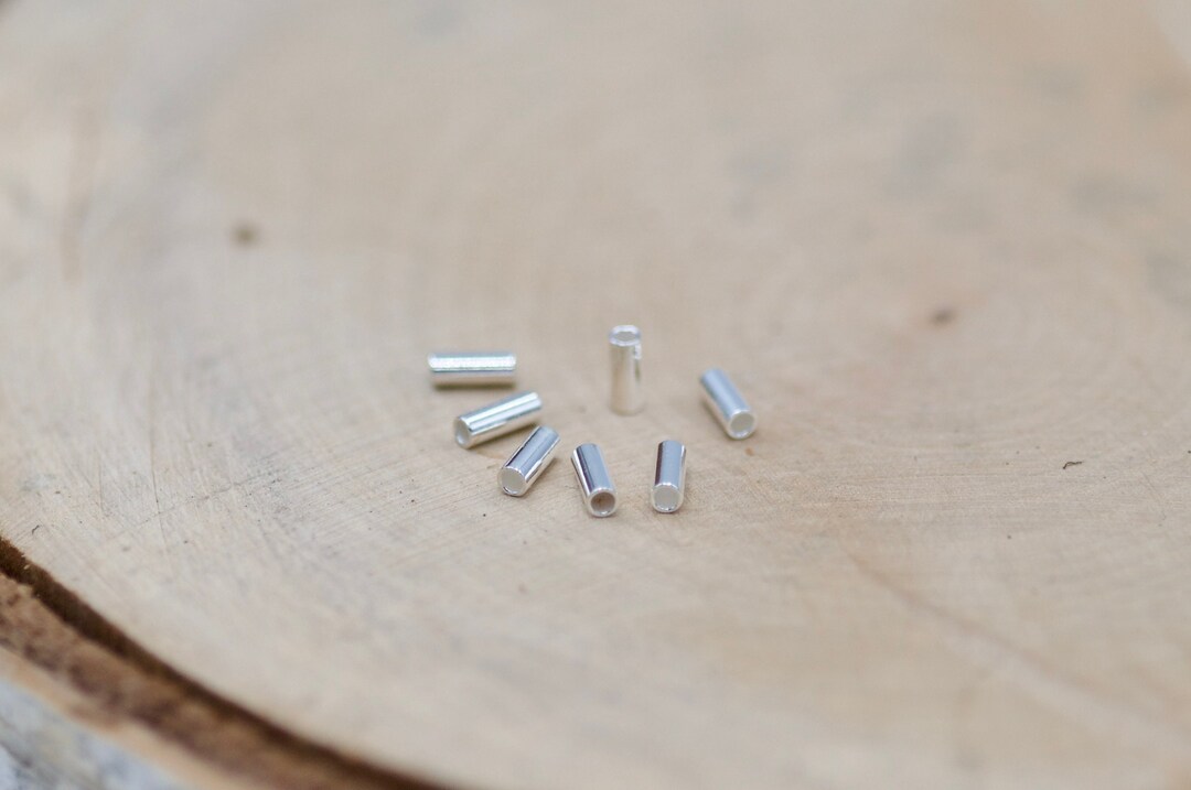 2mmx5mm Steling Silver Tube Connector, Silver Jewelry Components, Small ...