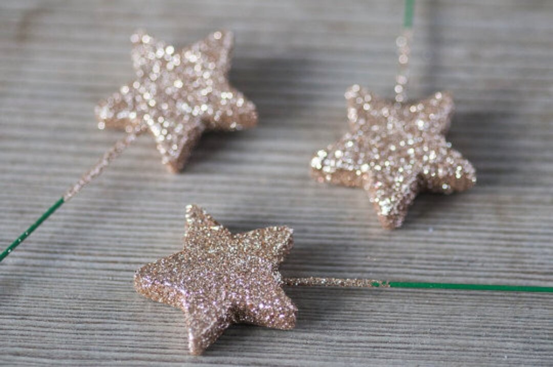 5pics Christmas Star Topper Sparkling Large White Styrofone Stars for ...