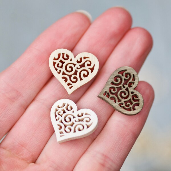 Rustic Wood Hearts - Etsy