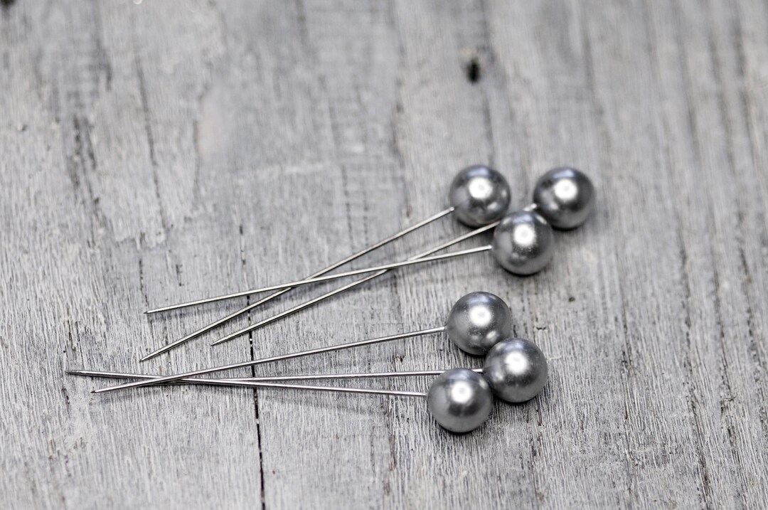 Large Silver Corsage Pins 10mm Head, Decoration Pins, Wedding Decor ...