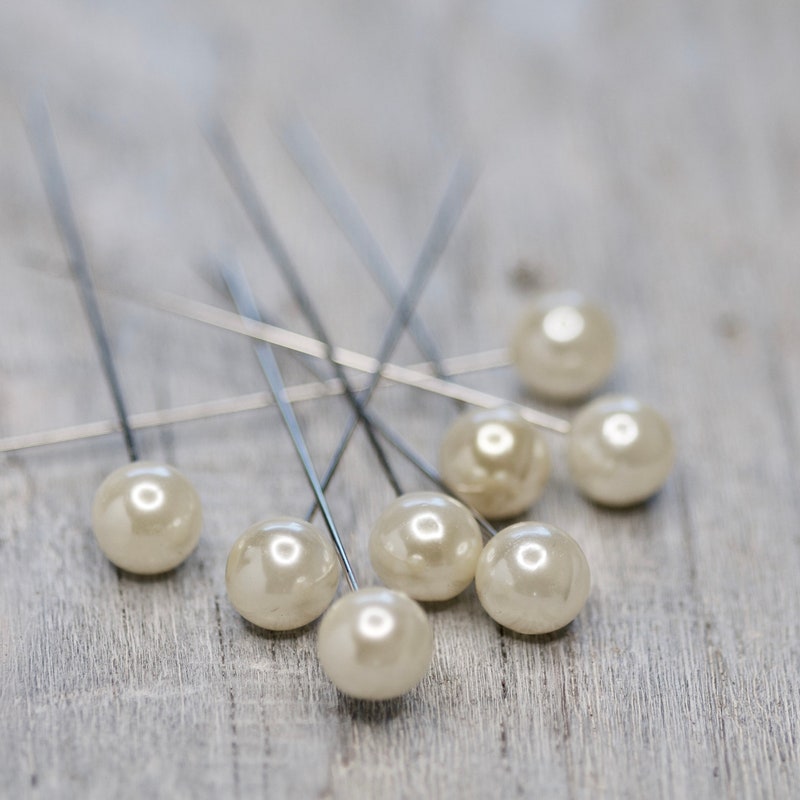 Pearl Head Pins - Etsy