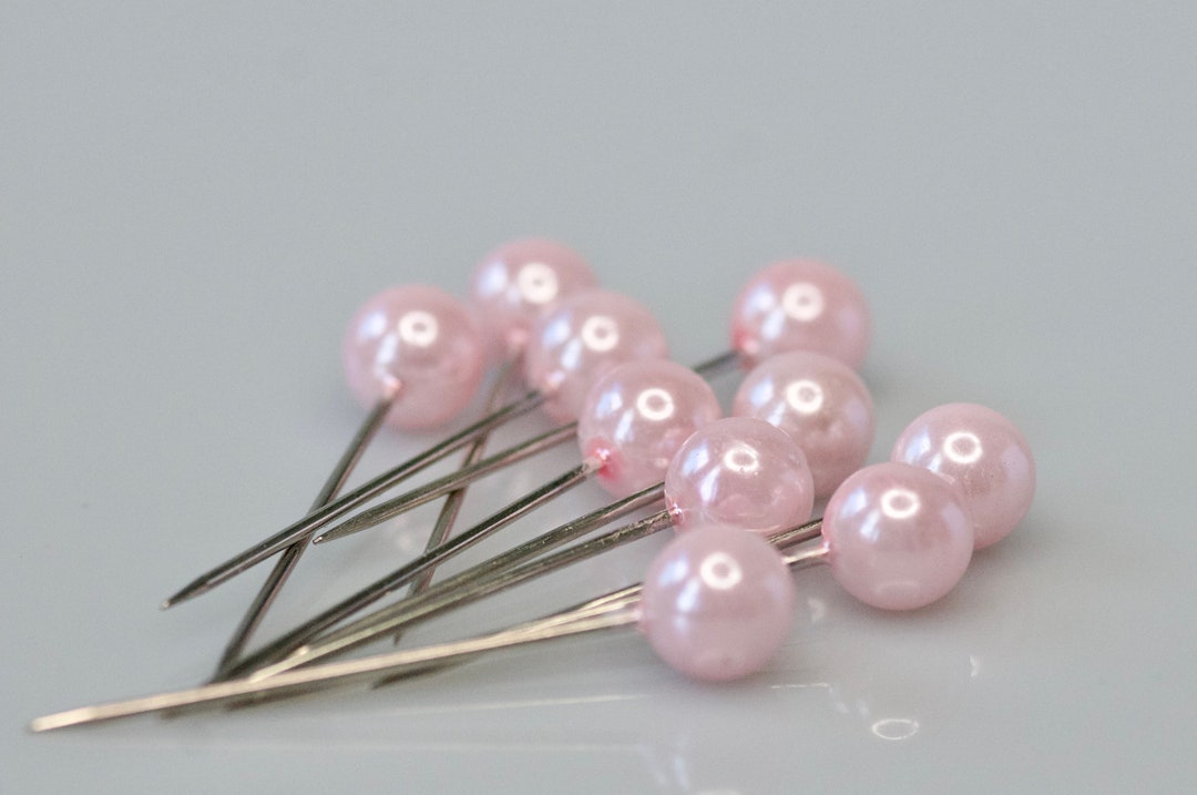 Large Pearl Baby Pink Corsage Pins 15mm Head, Decoration Pins, Big ...