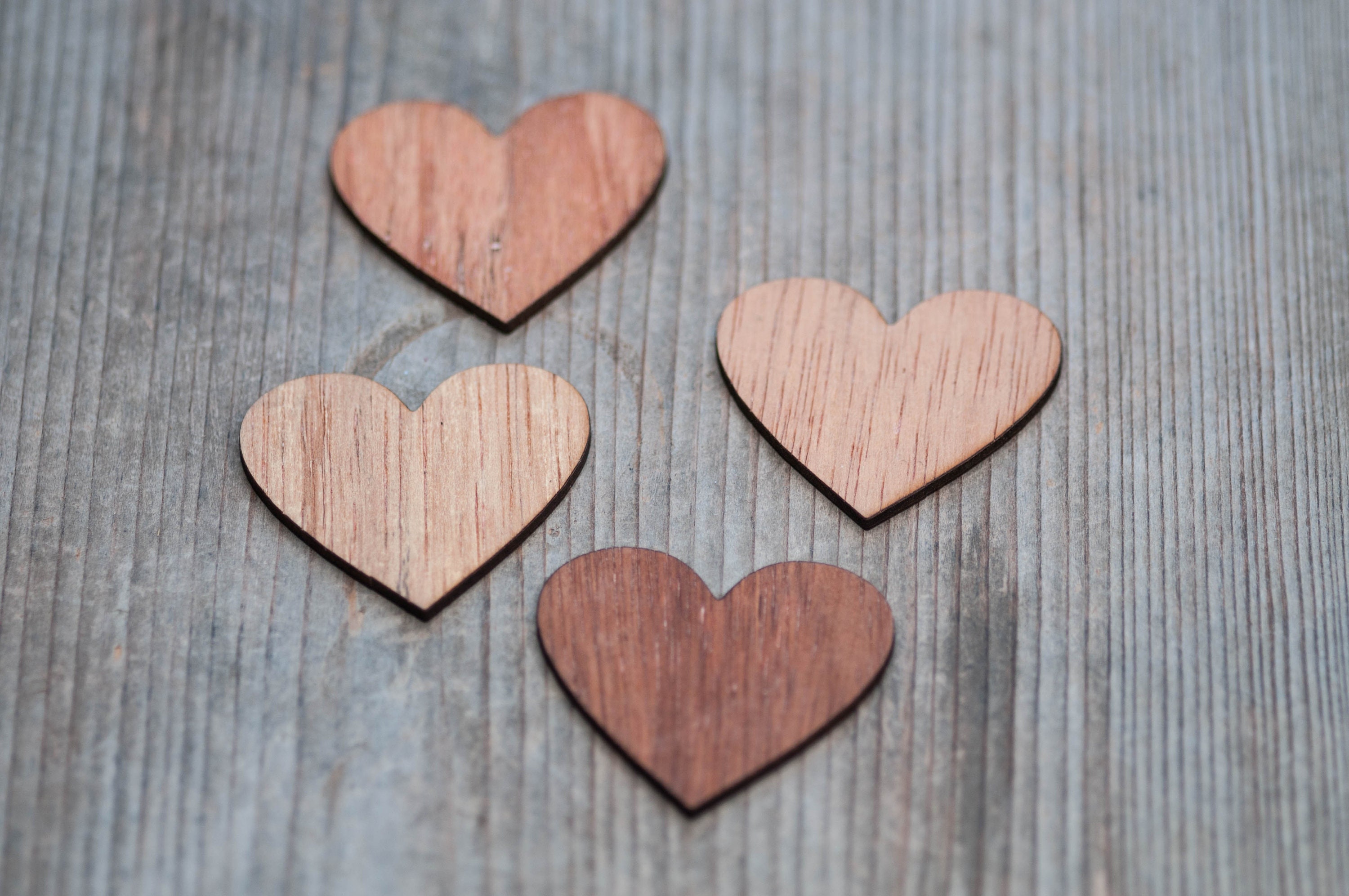 5cm Wooden Hearts, Wedding Decor, Natural Wood Rustic Craft Hearts ...