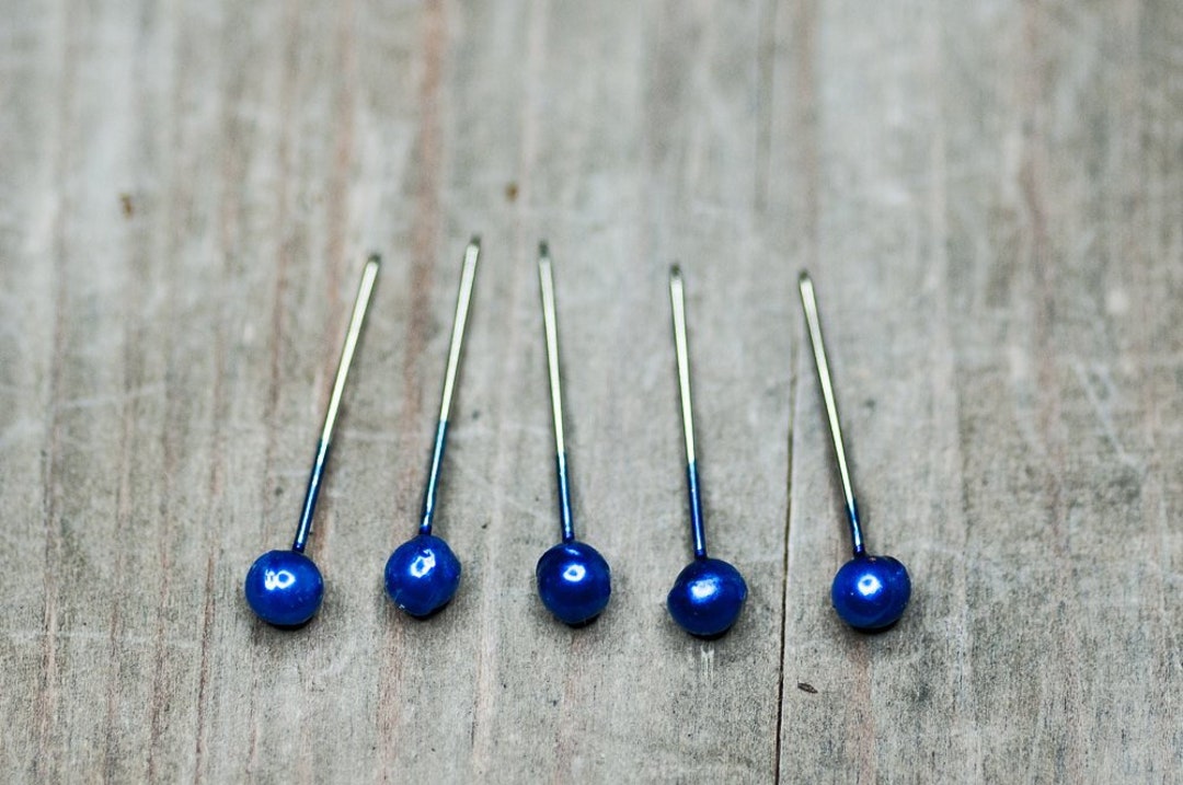 100 Corsage Pins, Small Pins, Dark Blue Pins, Wedding Bouquet Pins ...