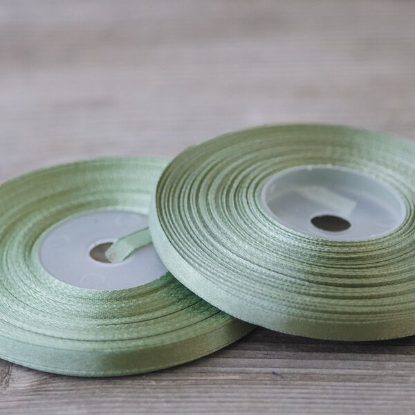 Green Satin Ribbon - Etsy