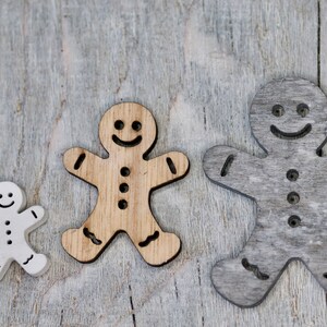 Wooden Gingerbread Man Cutouts, Xmas Ornaments Home Decor,mix of 3 ...