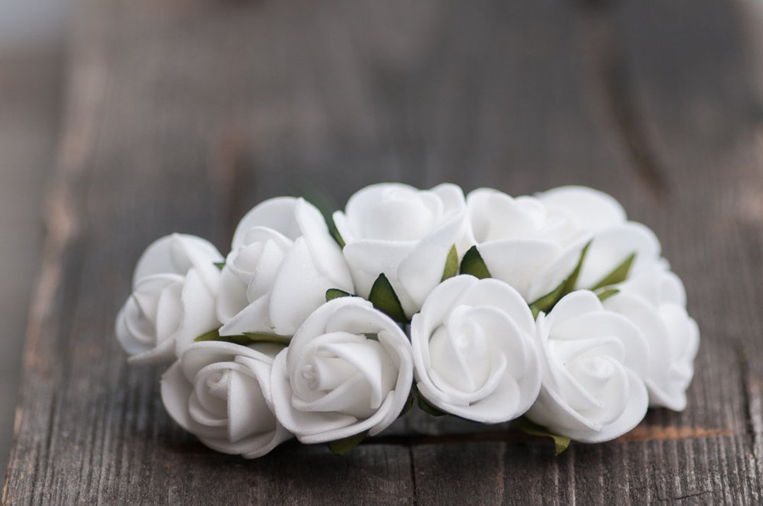 2cm Foam Roses Vanilla Roses Artificial Roses Wedding Flowers Fake ...