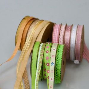 Gold Decorative Ribbon Set of 5 Summer Ribbons, Florist Ribbons ...