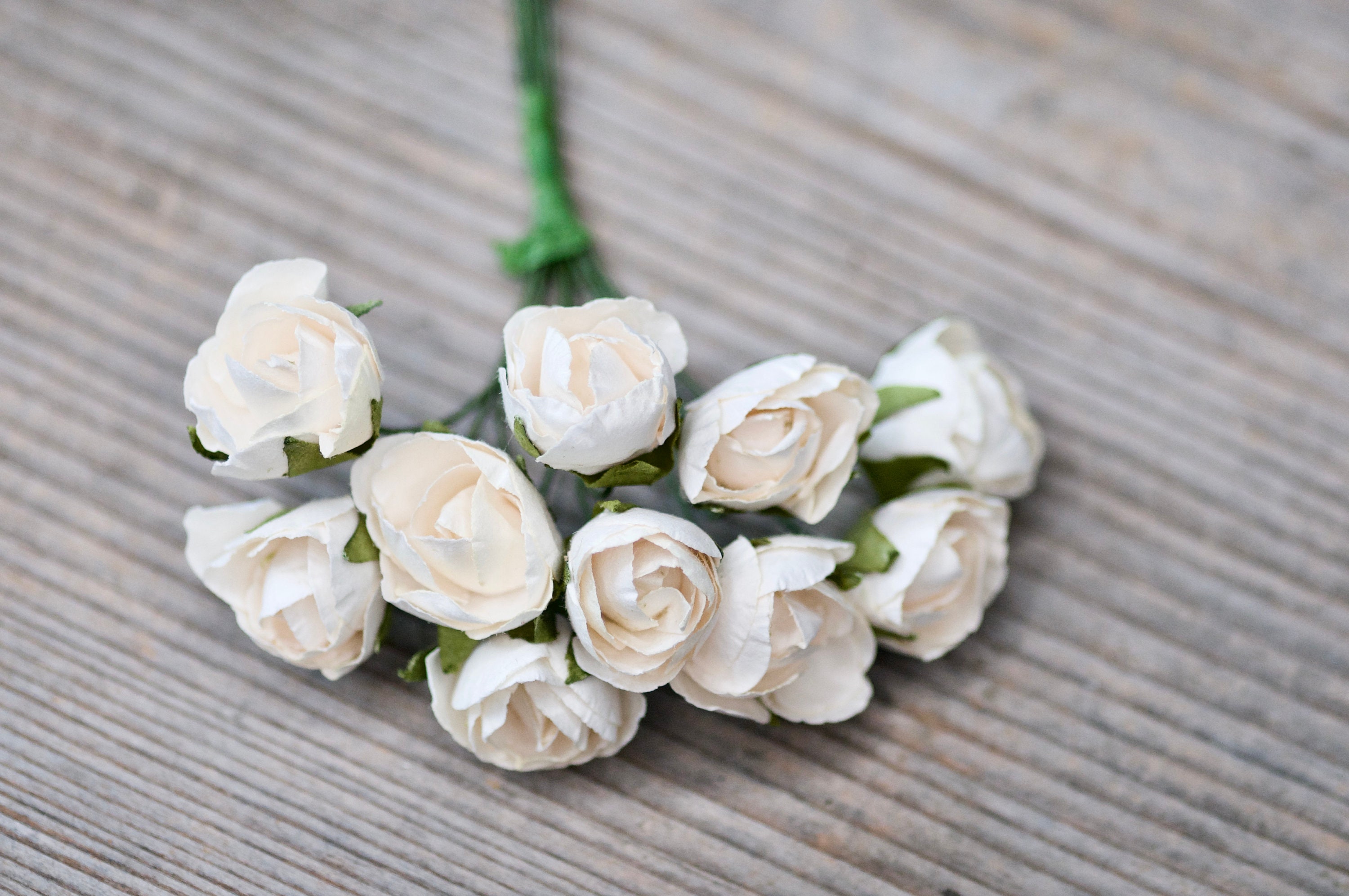 1.5cm Ivory Roses Flowers Vanilla Craft Roses Wreath | Etsy