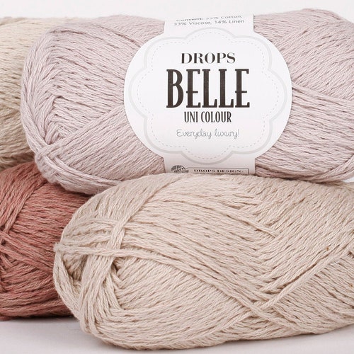 DROPS Belle Knitting Yarn Summer/spring Light Yarn Cotton - Etsy