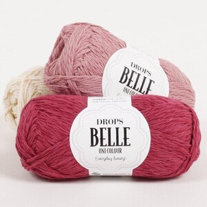DROPS Belle Knitting Yarn Summer/spring Light Yarn Cotton Linen Yarn ...