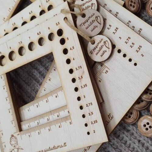 Multipurpose Knitting Needle Gauge and Swatch Ruler - Etsy