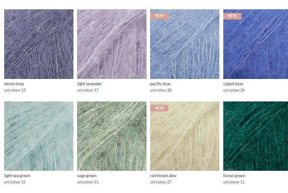 DROPS Brushed Alpaca Silk Knitting Beautiful Soft Yarn Aran - Etsy