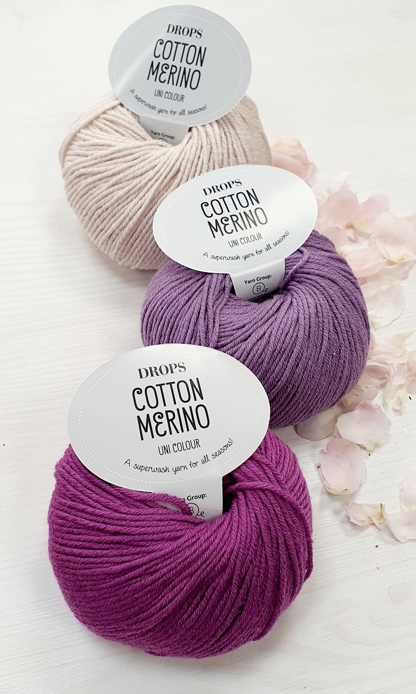 DROPS Cotton Merino Yarn Soft Wool DK Light Worsted Yarn - Etsy