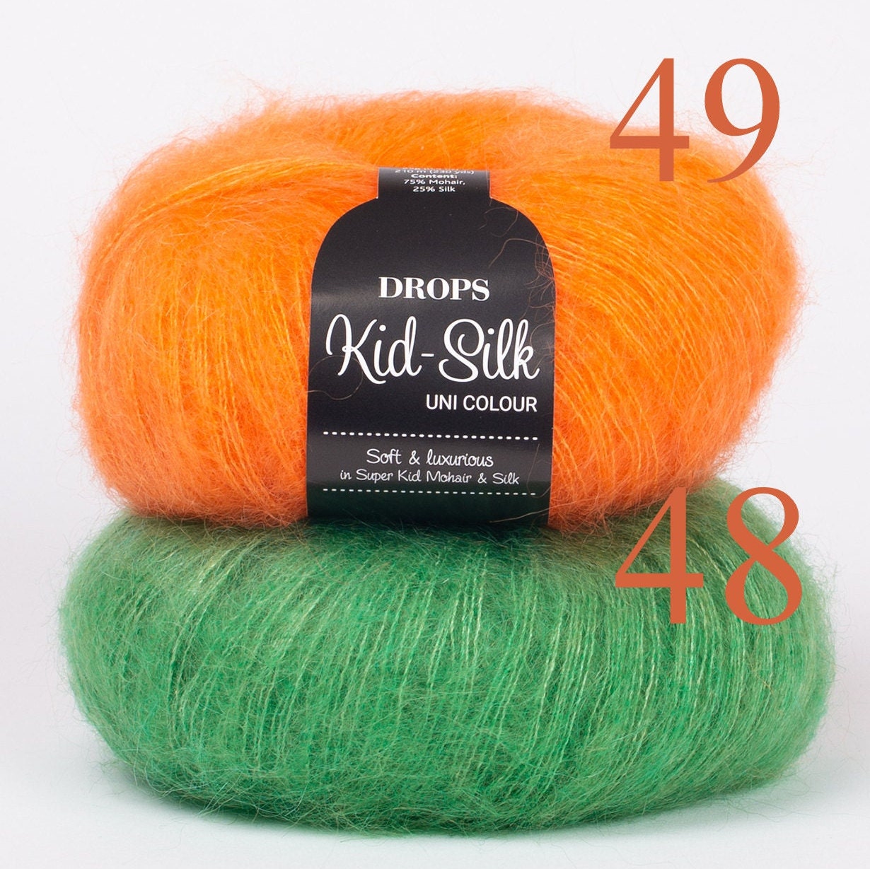 DROPS Kid Mohair Silk Yarn Garnstudio Design Luxury Glossy - Etsy