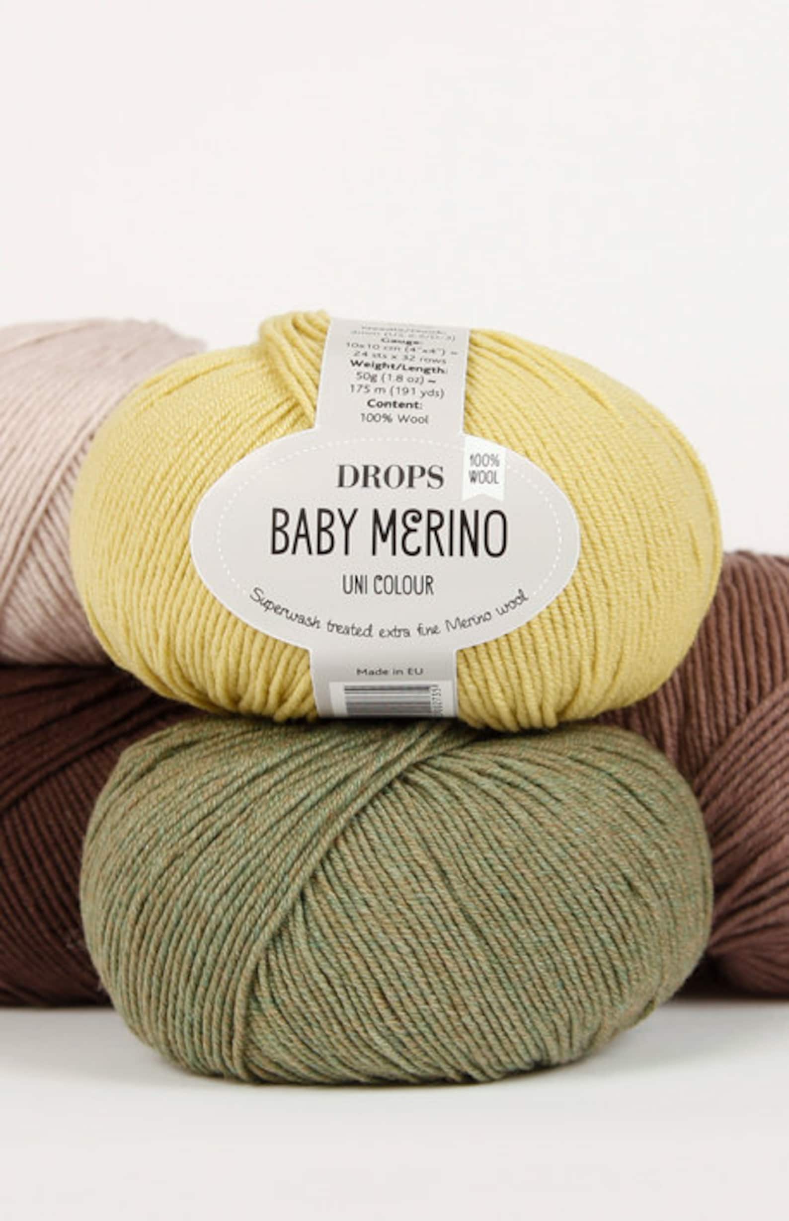 DROPS Baby Merino Knitting Yarn Superwash Treated Extra Fine - Etsy