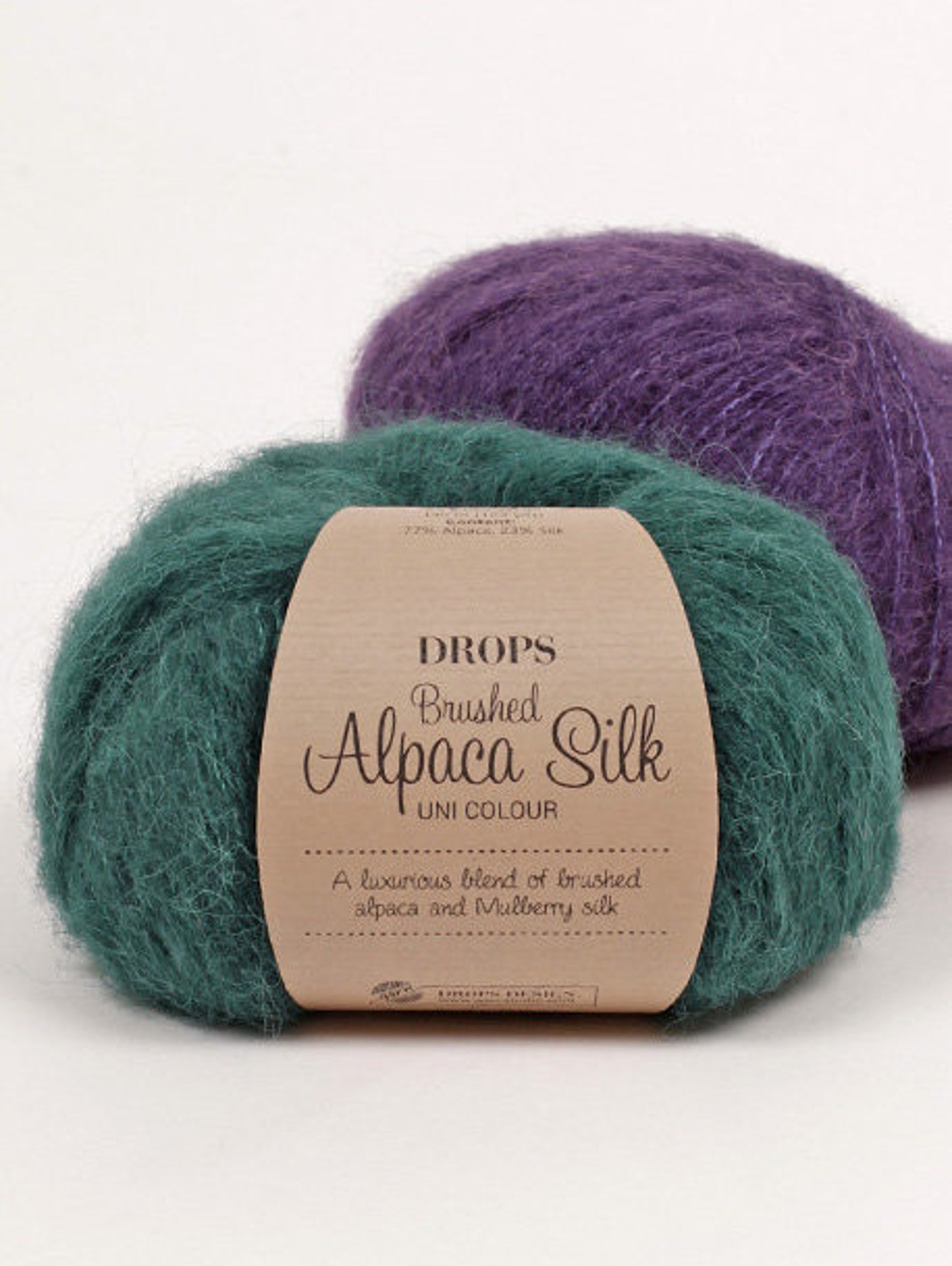 DROPS Brushed Alpaca Silk Knitting Beautiful Soft Yarn Aran | Etsy