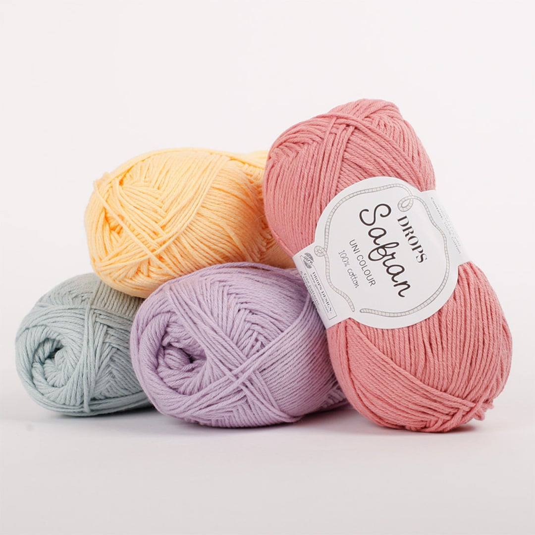 Cotton Yarn DROPS Safran 5ply Sport Weight, Amigurumi & Baby Projects ...