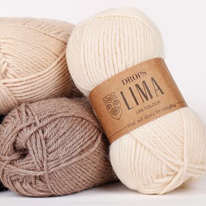 Drops Lima Wool Yarn-knitting Yarn-yarn Worsted-dk Yarn-alpaca | Etsy