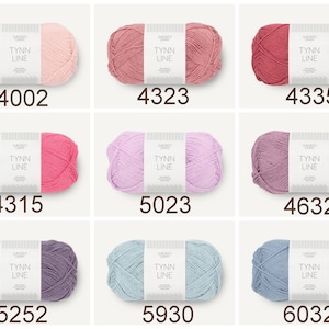 SANDNES GARN Tynn Line Knitting Yarn Beautiful Norwegian Yarn Thin Line ...
