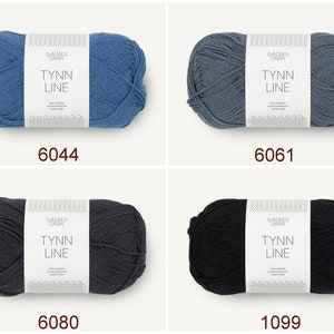 SANDNES GARN Tynn Line Knitting Yarn Beautiful Norwegian Yarn Thin Line ...