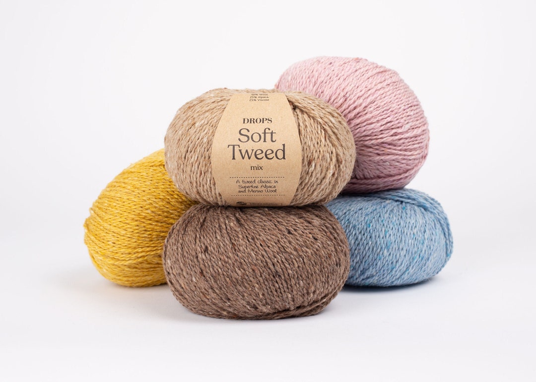 Tweed DK Classic Yarn in Superfine Alpaca and Merino Wool, Drops SOFT ...
