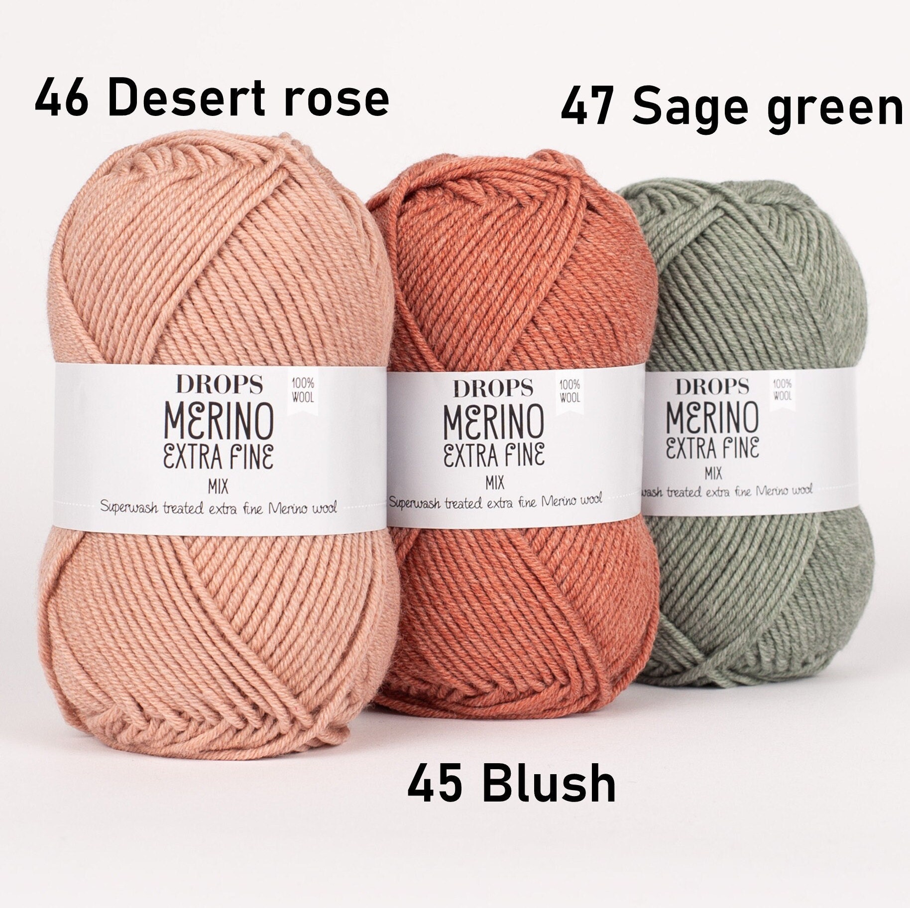 DROPS Merino Extra Fine DK Yarn 8ply 100% Wool Knitting Wool - Etsy