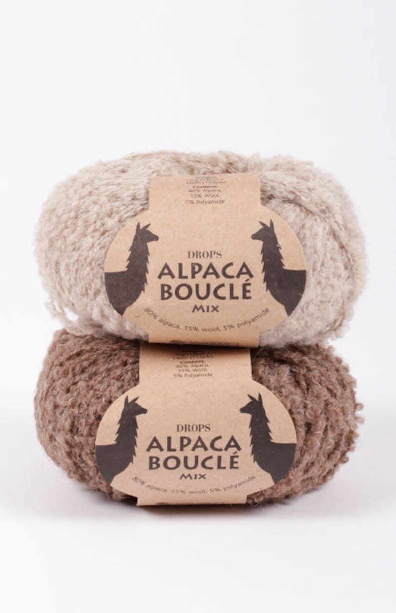 DROPS Alpaca Boucle Garnstudio Design Yarn Soft Light Alpaca - Etsy