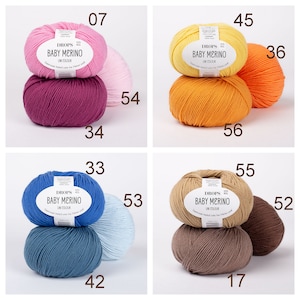 DROPS Baby Merino Knitting Yarn Superwash Treated Extra Fine Merino ...