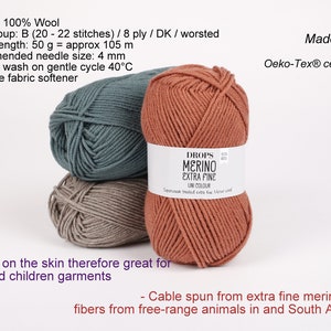 DROPS Merino Extra Fine DK Yarn (8ply) 100% Wool Knitting Wool Merino ...